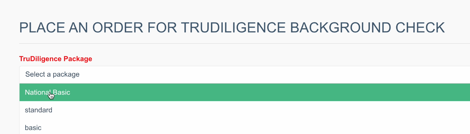 TruDiligence Integration